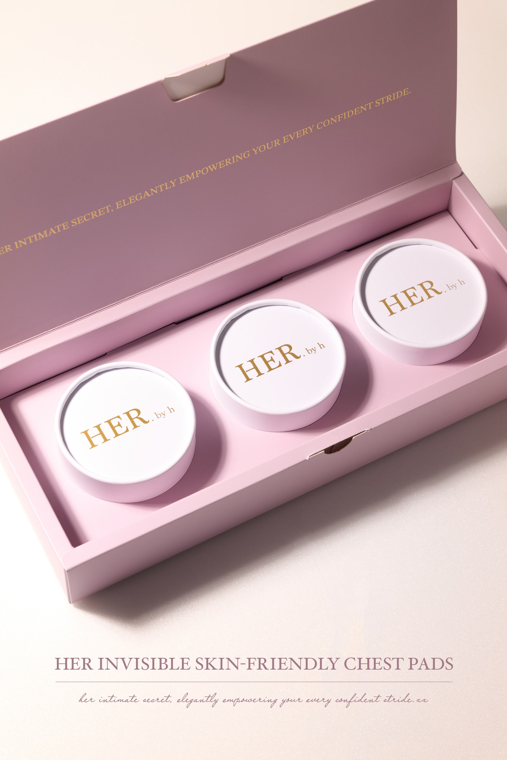 HER Invisible Skin-Friendly Chest Pads- 3 pack ｜ HerByH