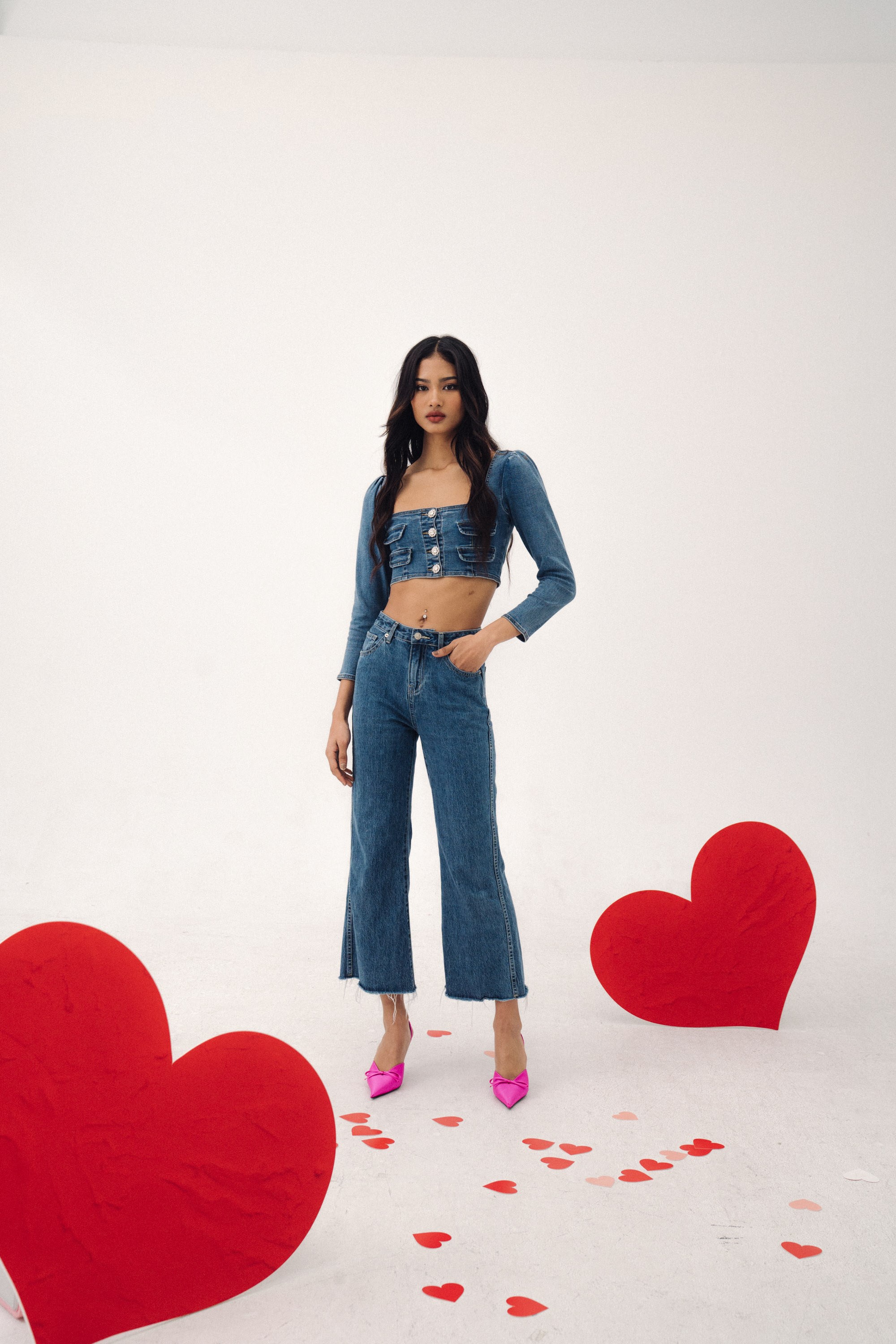 Road Trip Denim Top ｜ Squarebear.