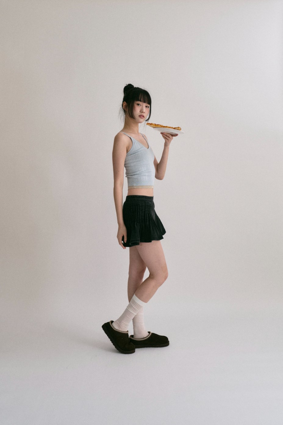 Take a walk Denim Skort ｜ Squarebear.