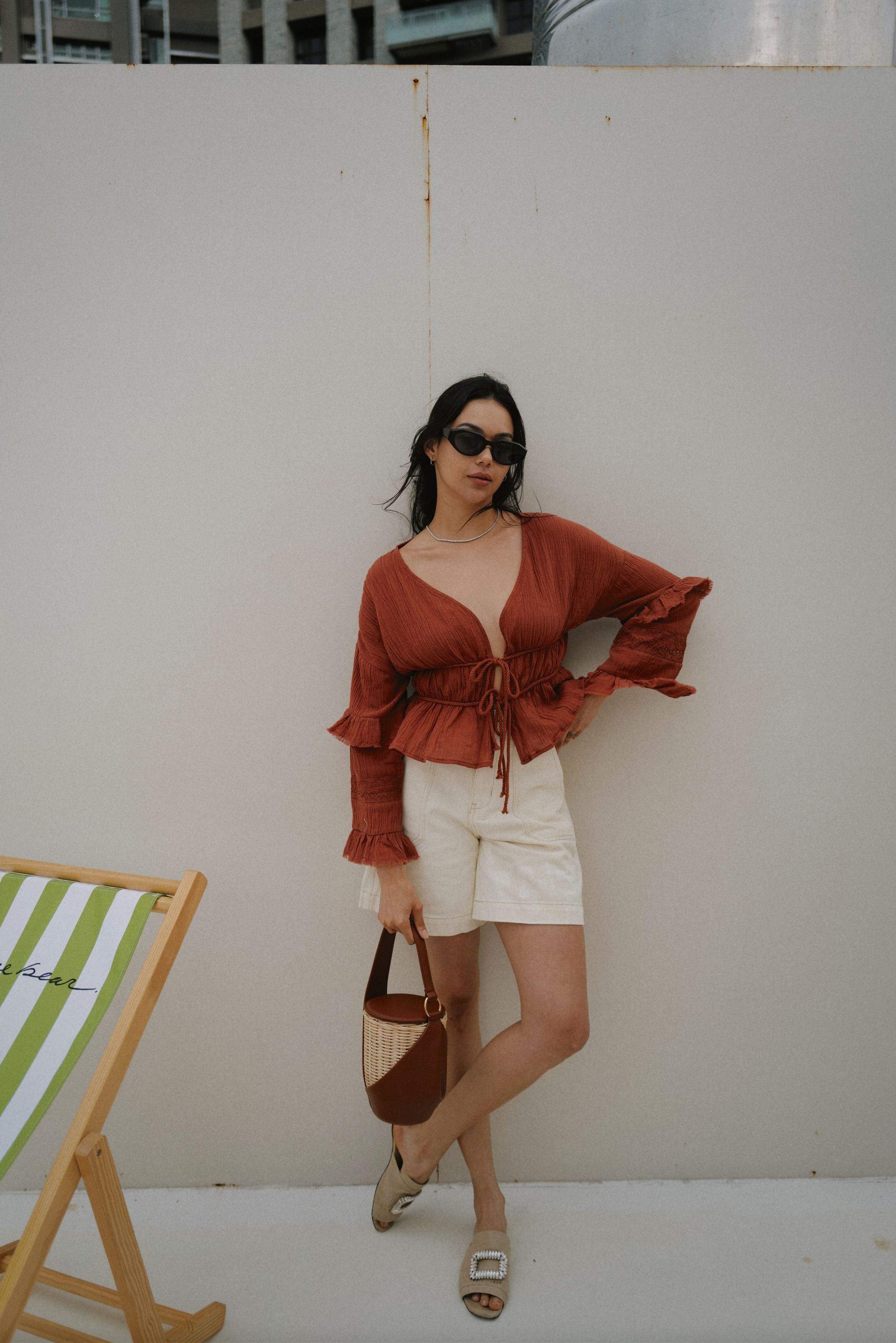 Dancing At The Beach Blouse ｜ Squarebear.