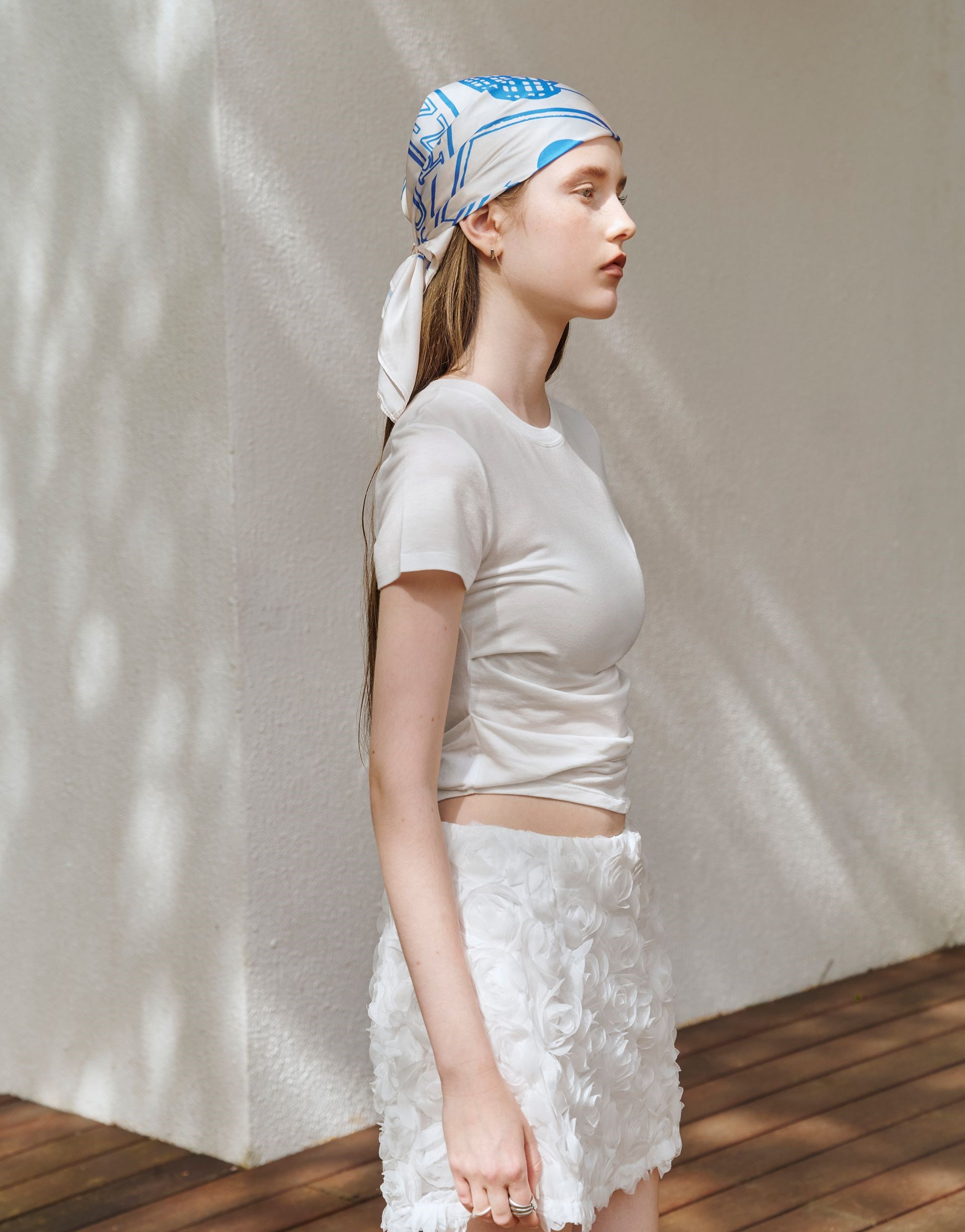 PAZZO-MIT 天絲柔彈側抓皺上衣 ｜ UR LIVING