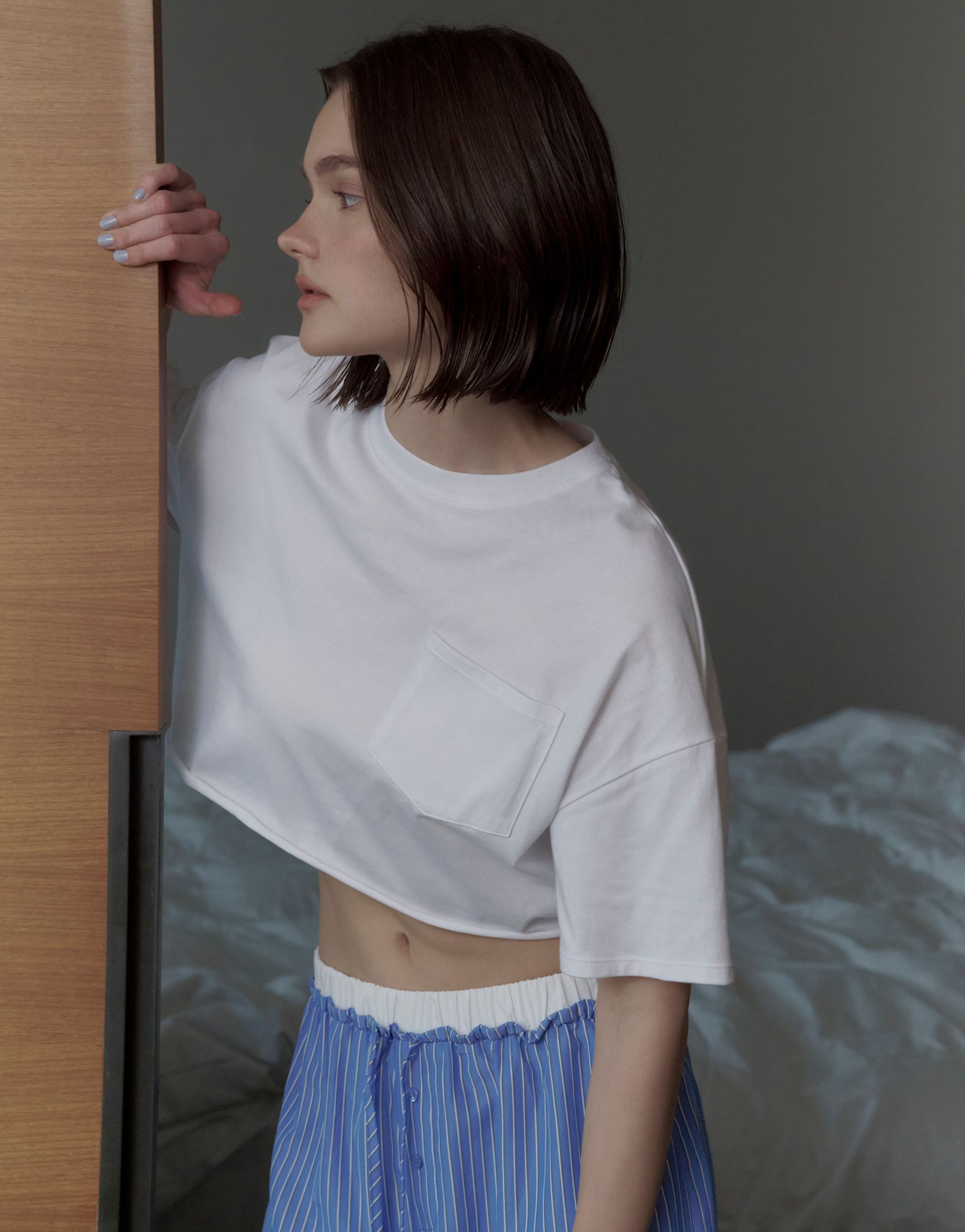 PAZZO-MIT 休閒日常單口袋造型上衣 ｜ UR LIVING