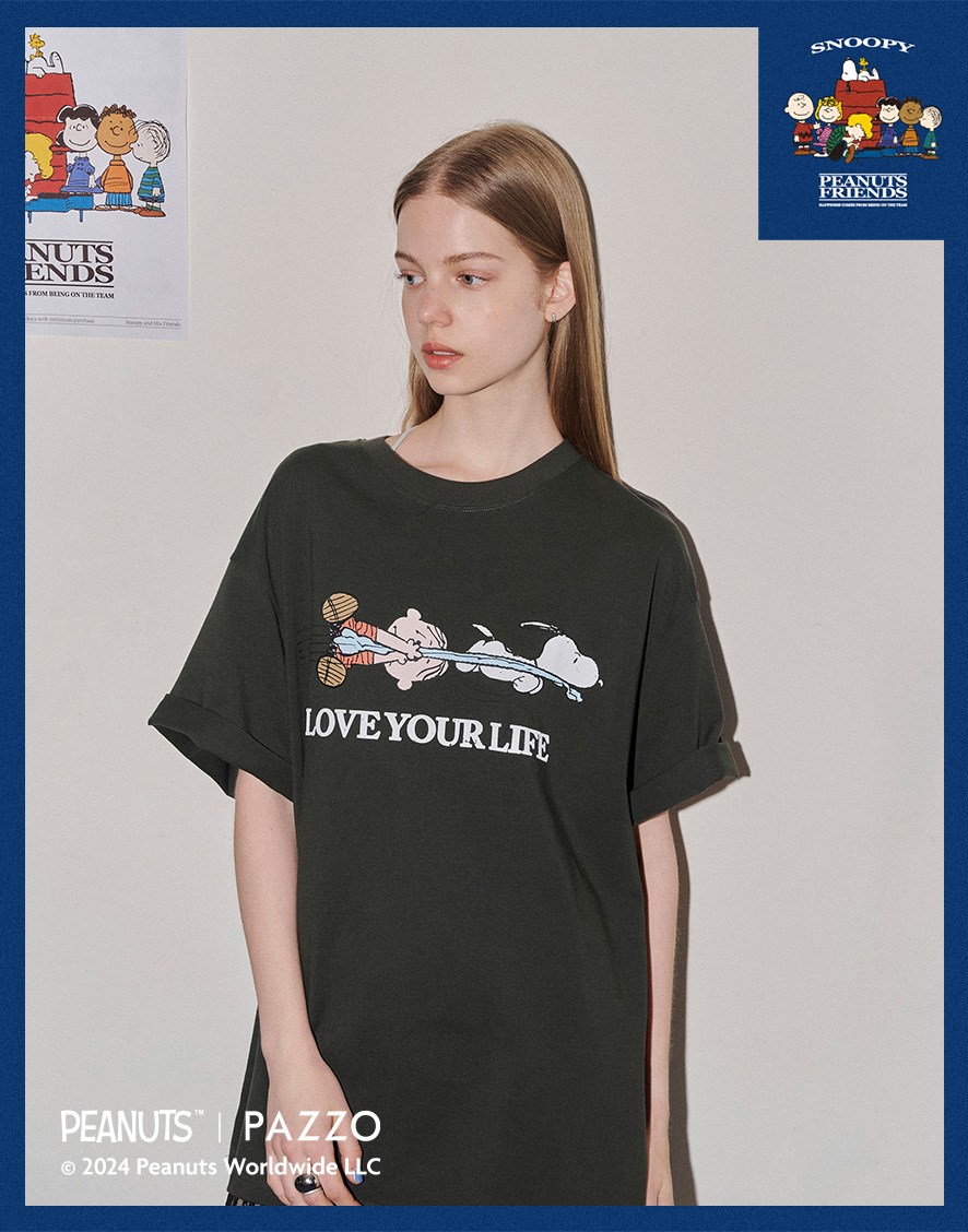PAZZO-MIT PEANUTS 厚磅圓領印花TEE ｜ UR LIVING